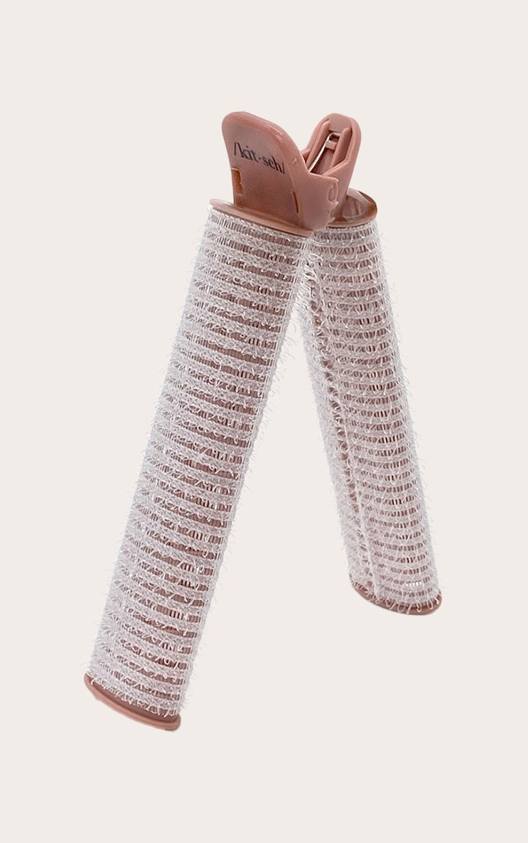 Kitsch Recycled Plastic Volumising Hair Rollers 2 Piece Set Terracotta ...