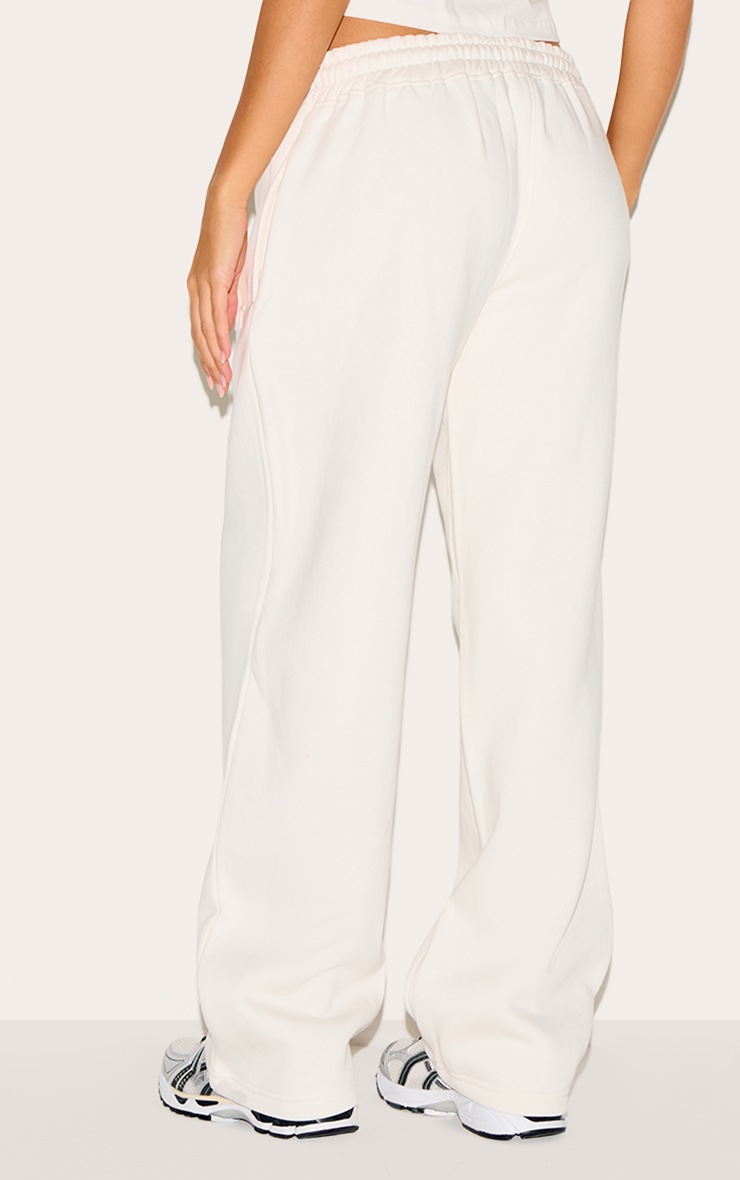 Cream Embossed Drawstring Joggers | Athleisure | PrettyLittleThing