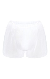 White Mesh Beach Short | Swimwear | PrettyLittleThing