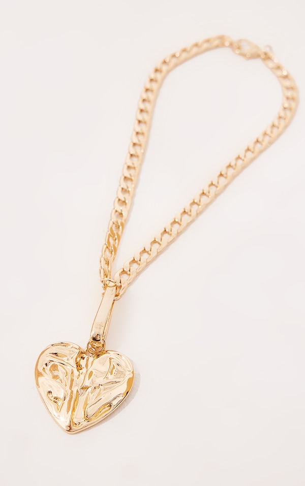 Gold Molten Heart Chain Necklace | Accessories | PLT