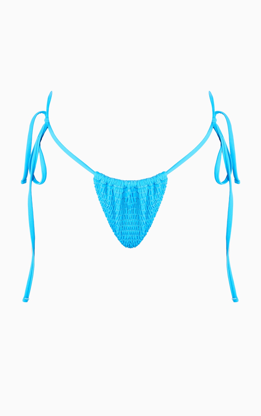 Blue Shirred Tie Side Bikini Bottoms | Swimwear | PLT