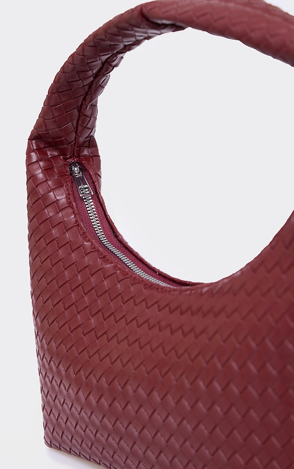 Burgundy Pu Weave Handbag | Accessories | PLT
