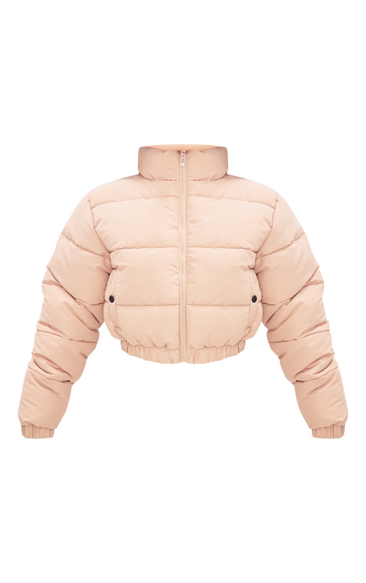 Petite Stone Peach Skin Crop Bubble Puffer Jacket | Petite | PLT