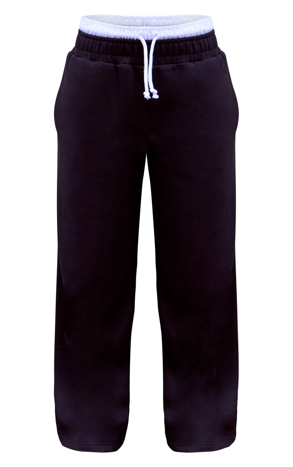 Black Boxer Waistband Wide Leg Sweat Sweatpants | Sweat ...
