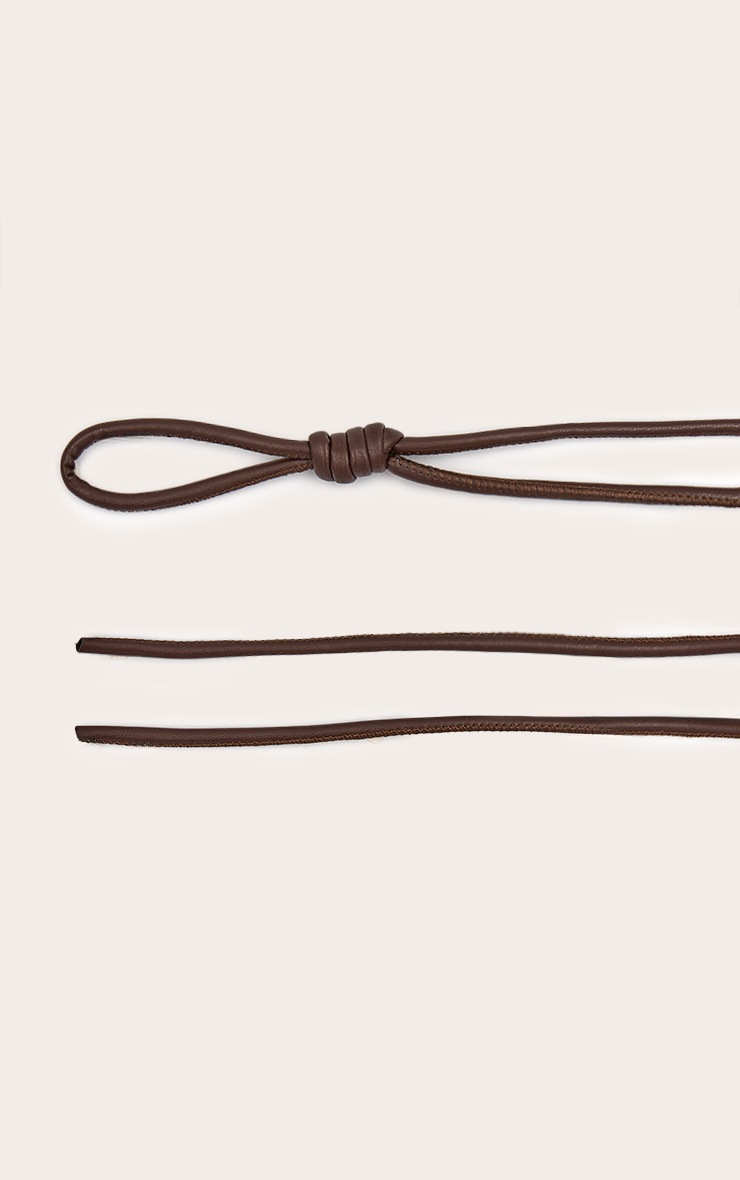 Brown Knot Detail Belt | Accessories | PLT USA