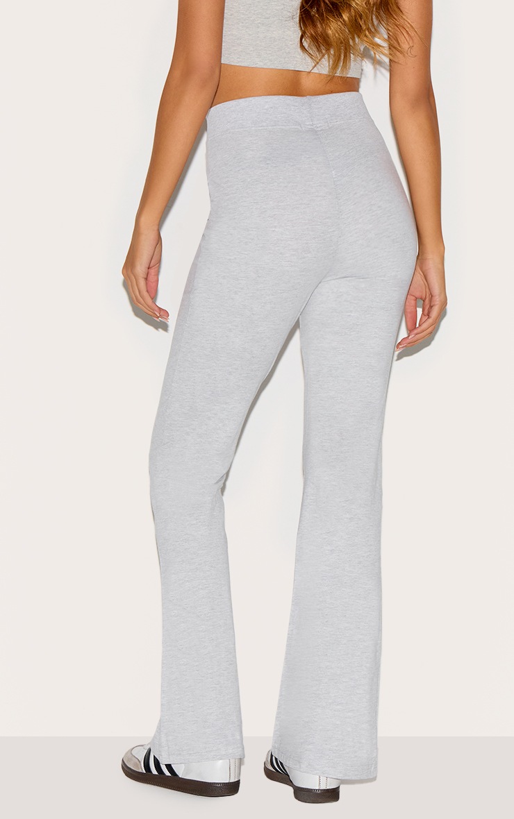 PRETTYLITTLETHING Ash Grey Print Flared Trouser | Co-ords ...