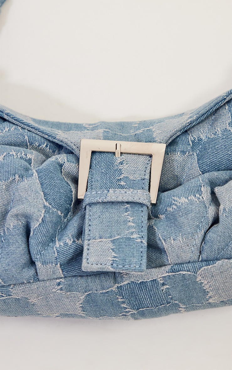 Denim Distressed Patchwork Buckle Shoulder Bag | Accessories ...