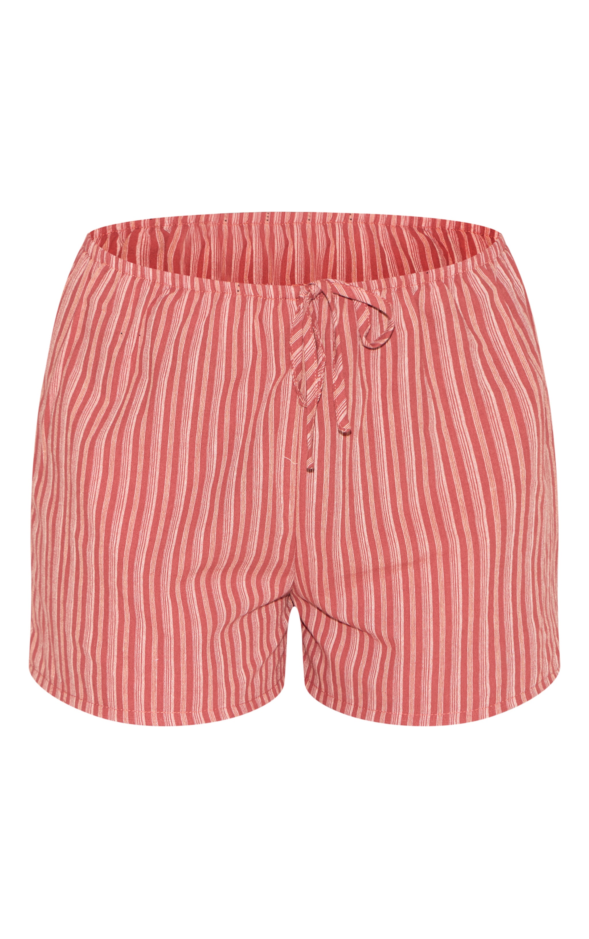 Burnt Orange Pinstripe Cotton Floaty Shorts | Bottoms ...
