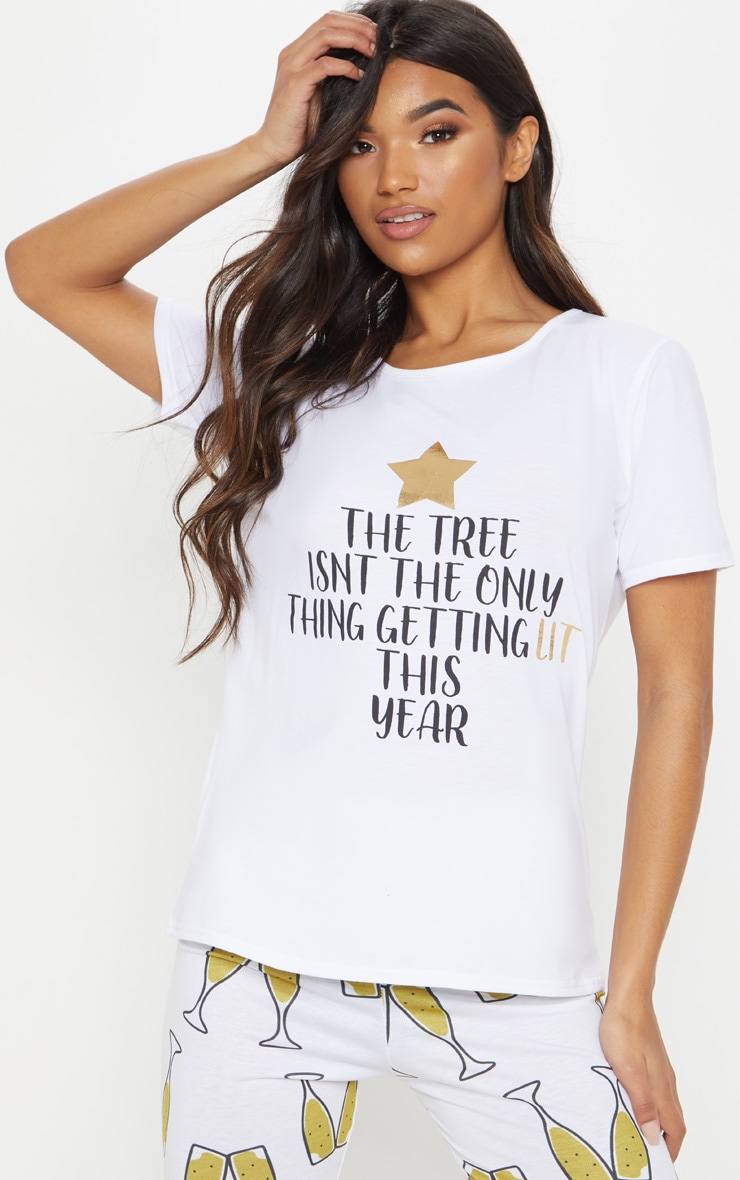 White Lit Christmas Pj Set | PLT