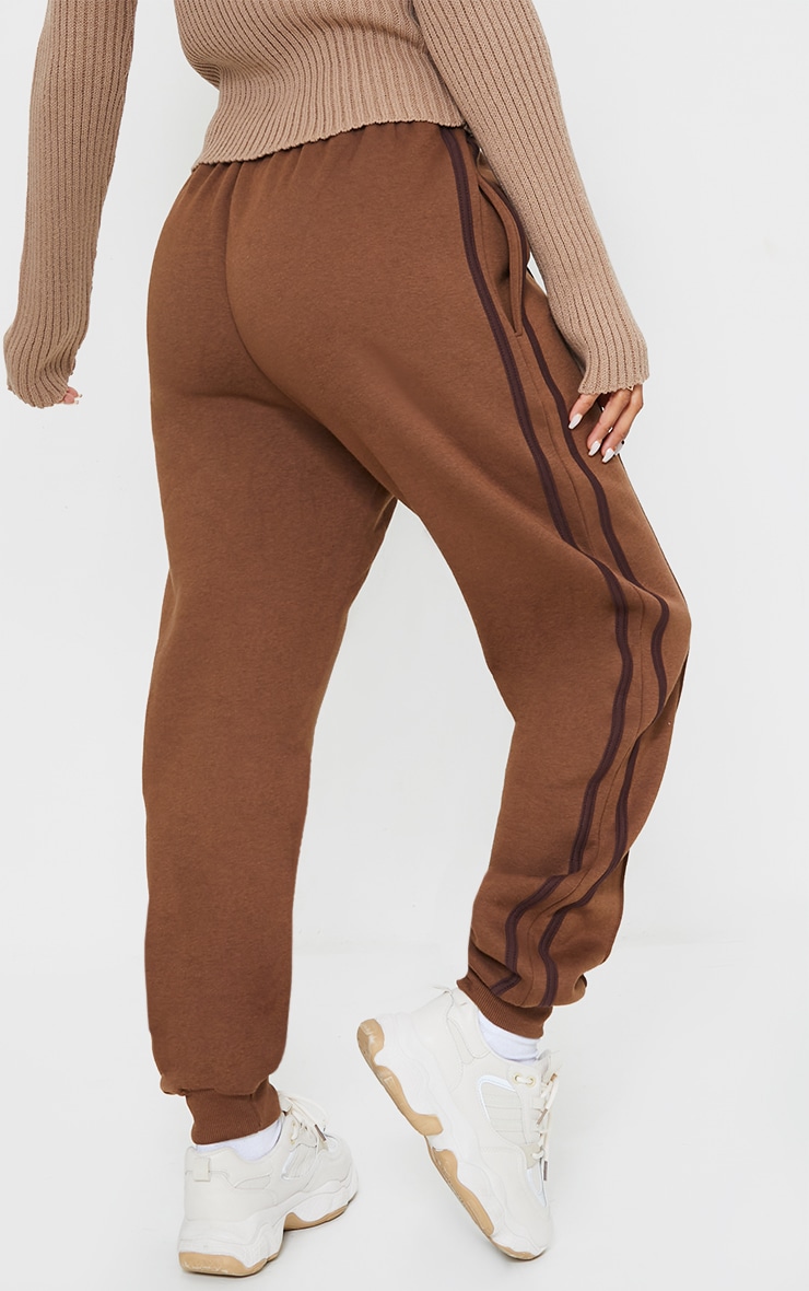 Chocolate Double Side Stripe Sweatpants | Sweat | PrettyLittleThing USA