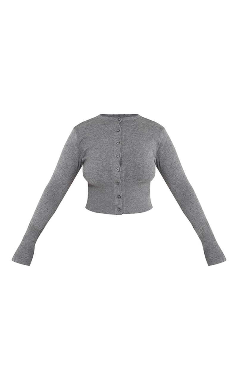 Shape Charcoal Knit Button Front Wide Rib Cardigan | Shape ...