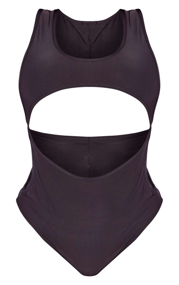 Shape Black Slinky Cut Out Drop Armhole Bodysuit | PrettyLittleThing