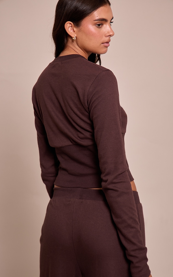 Dark Brown Super Soft Top | Co-ords | PrettyLittleThing USA