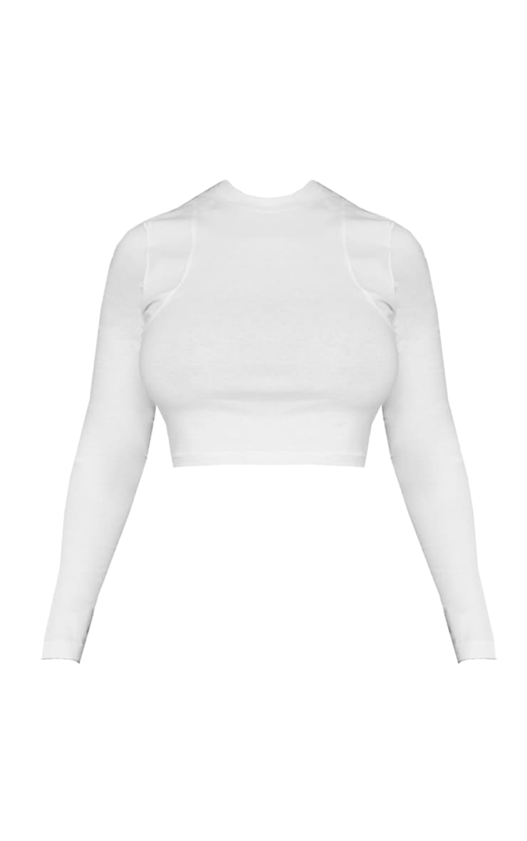 Shape White Rib Insert Crop Top | Shape | PrettyLittleThing USA