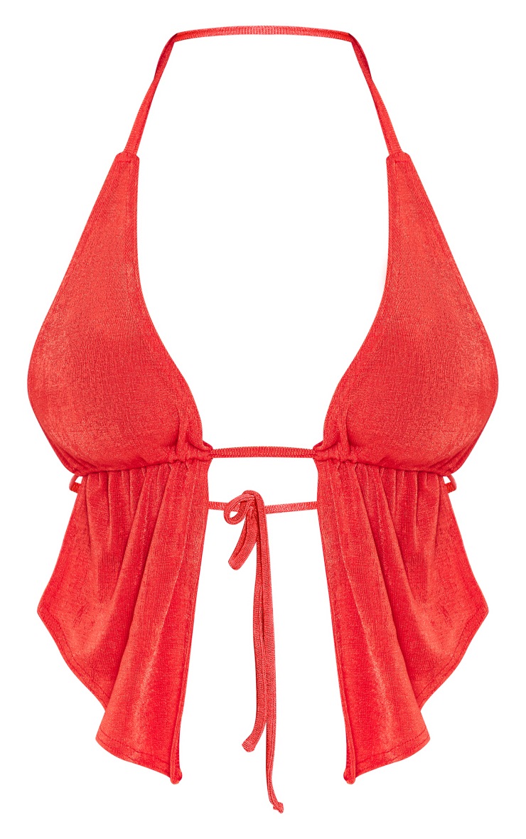 Shape Bright Red Slinky Acetate Halterneck Top | Shape | PLT KSA