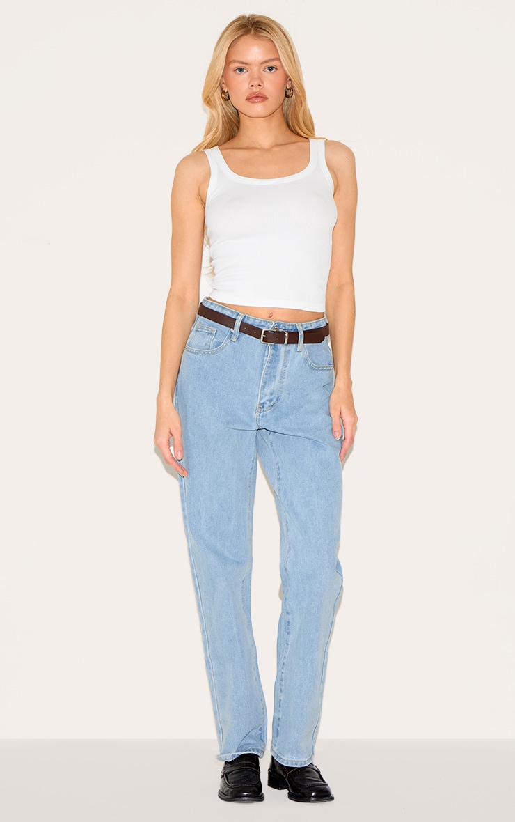 PLT Light Blue Wash High Waist Straight Leg Jeans | Denim ...