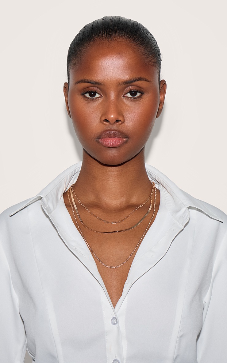 Gold Snake Chain Rope Layered Necklace | Accessories | PrettyLittleThing