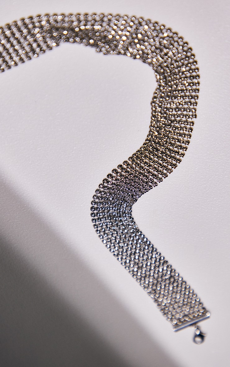 Silver Chainmail Detail Choker | Accessories | PrettyLittleThing USA