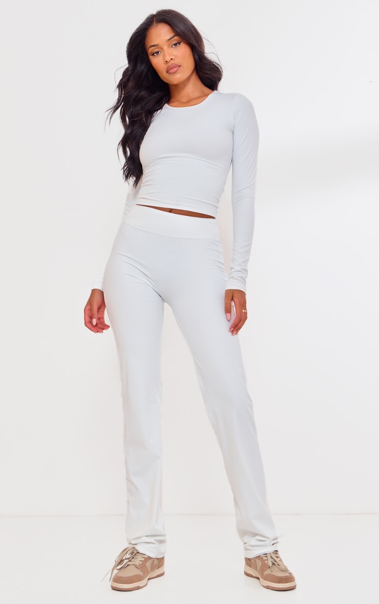 Flare white pants | PrettyLittleThing USA