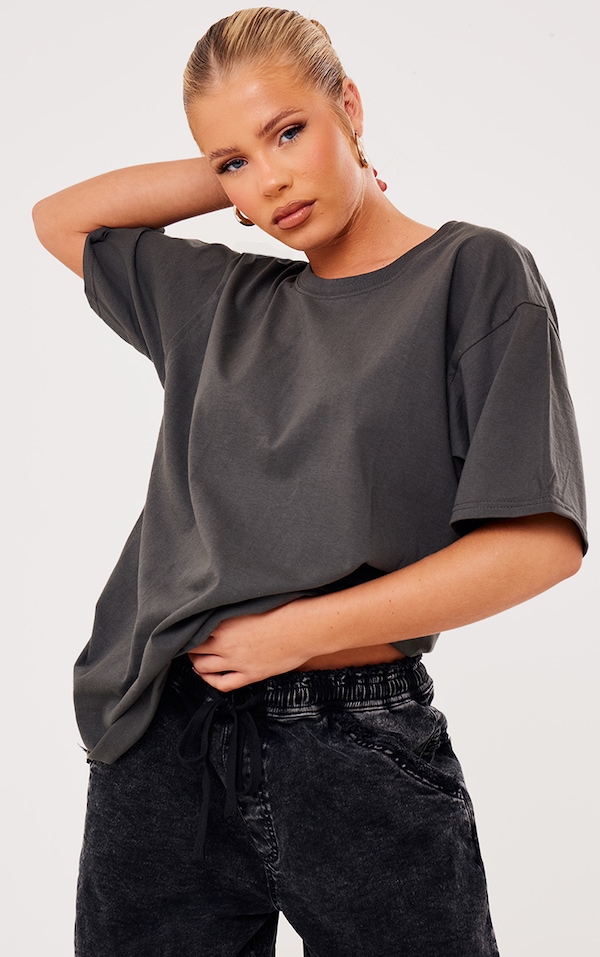 Charcoal Worldwide Chrome Print T Shirt | Tops | PLT