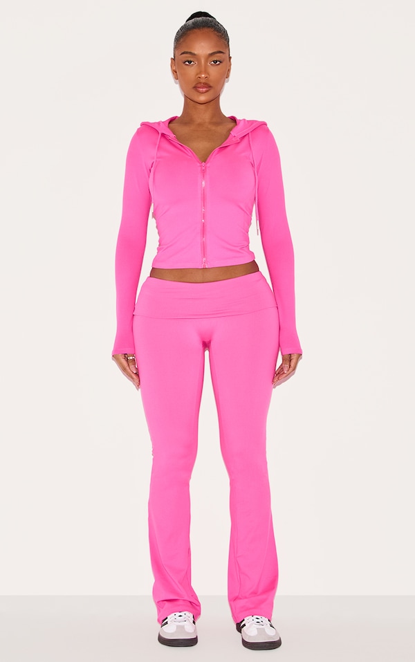 Shape Hot Pink Sculpted Foldover Waist Flare Pants | Shape ...