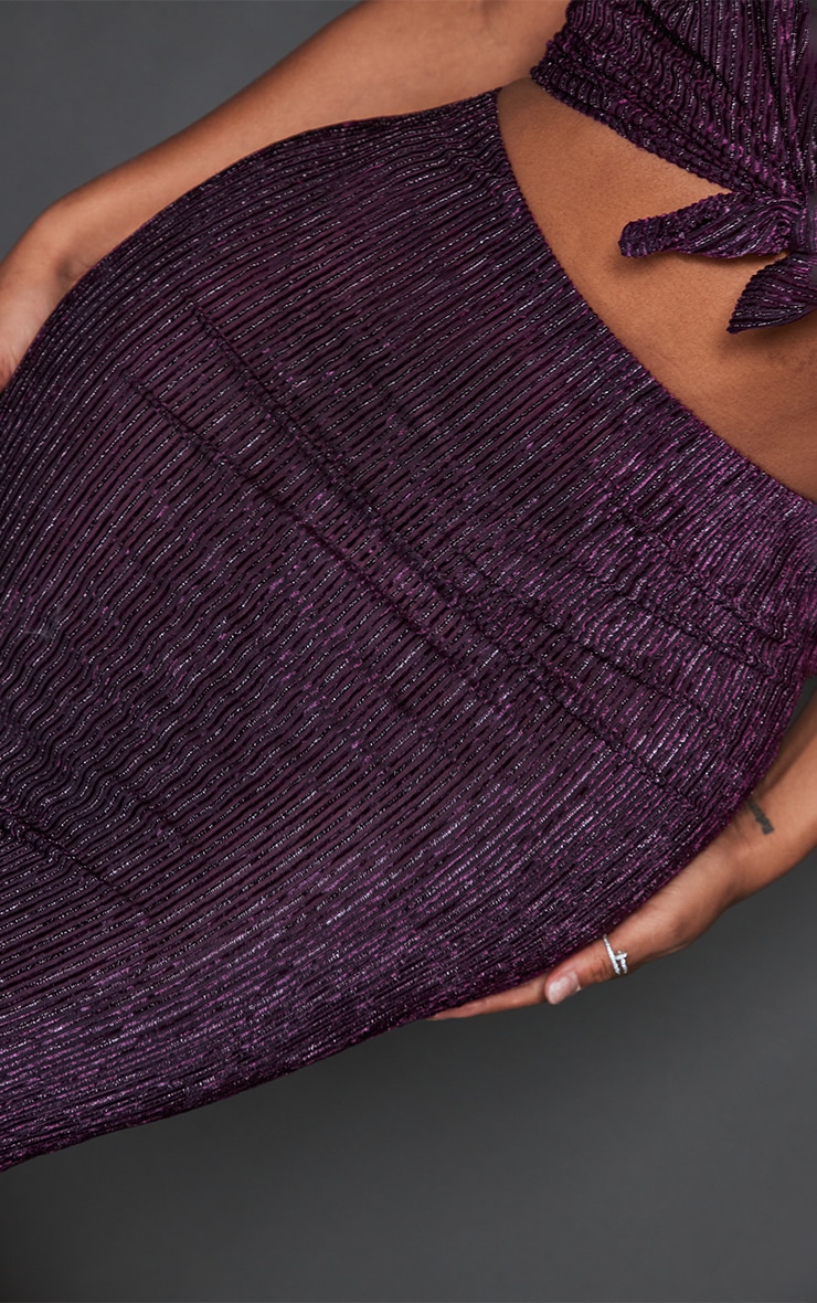 Shape Purple Textured Glitter Midaxi Skirt | PrettyLittleThing