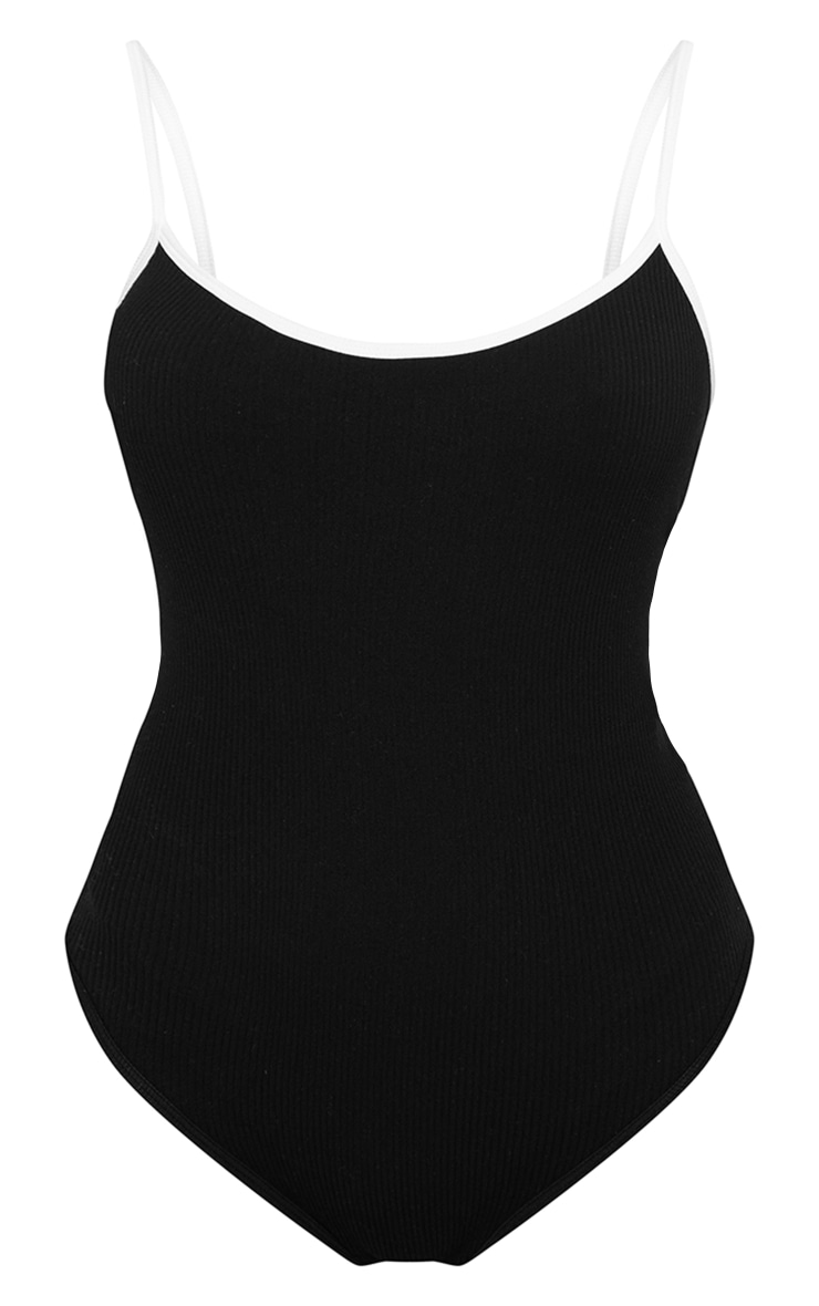 black structured bodysuit