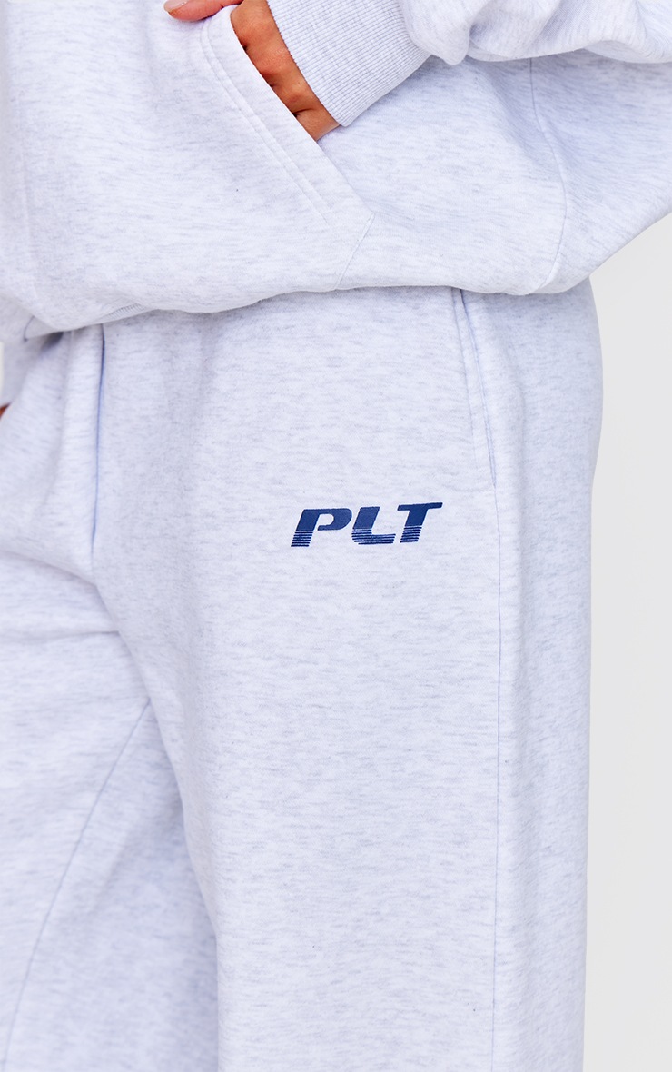 PLT Tall Grey Marl Logo Wide Leg Sweatpants | Tall | PLT USA