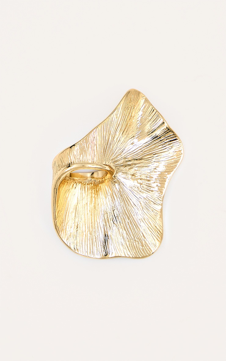 Gold Textured Overlap Statement Ring | Accessories | PLT