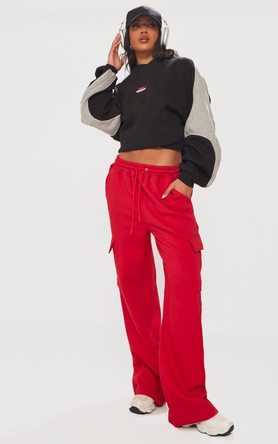 Red joggers | PrettyLittleThing