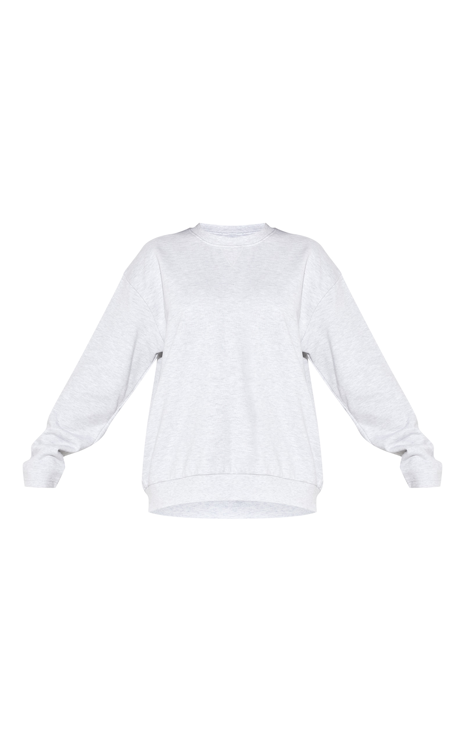 Ash Grey Premium Oversized Crew Neck Sweatshirt | Athleisure | PLT USA