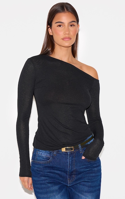 Long Sleeve Black Tops | PrettyLittleThing