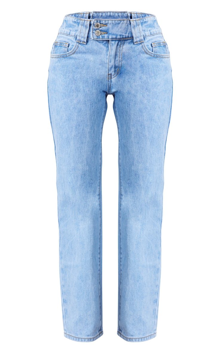 Petite Light Blue Wash Denim Straight Leg Jeans | Petite ...
