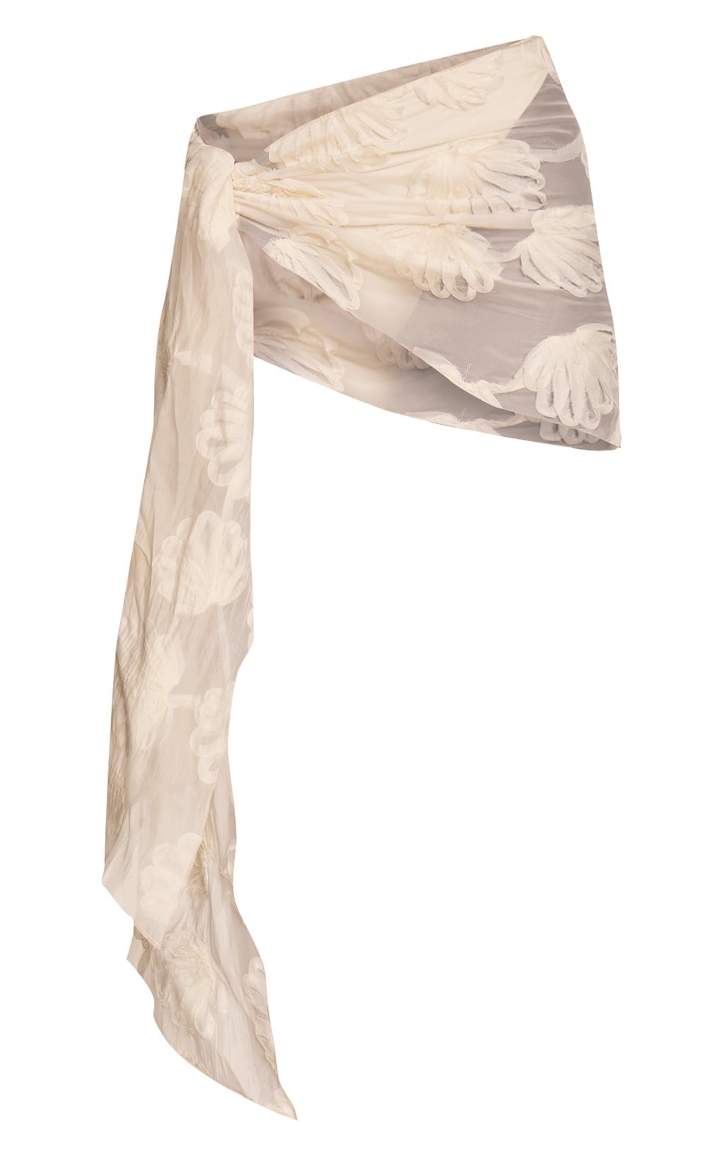 Cream Shell Applique Mini Sarong | Swimwear | PLT