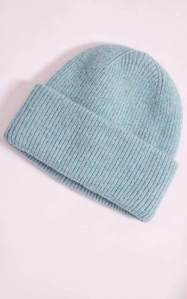 Blue Ribbed Knit Beanie | Accessories | PLT IRE
