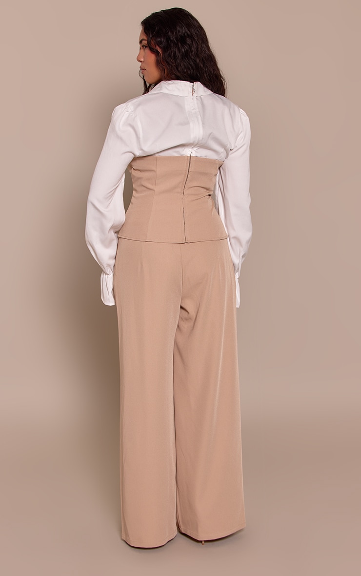 Shape Stone Pleat Detail Wide Leg Trouser | Shape | PLT