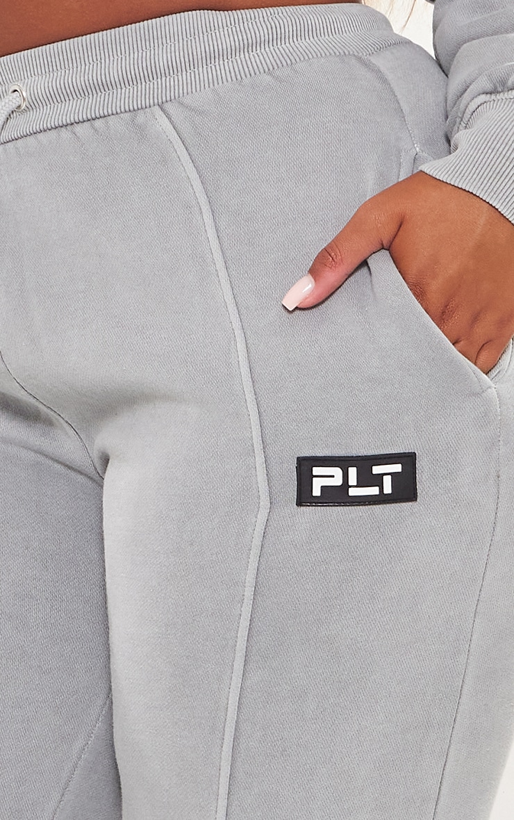 PLT Shape Grey Marl Washed Wide Leg Joggers | Shape | PLT