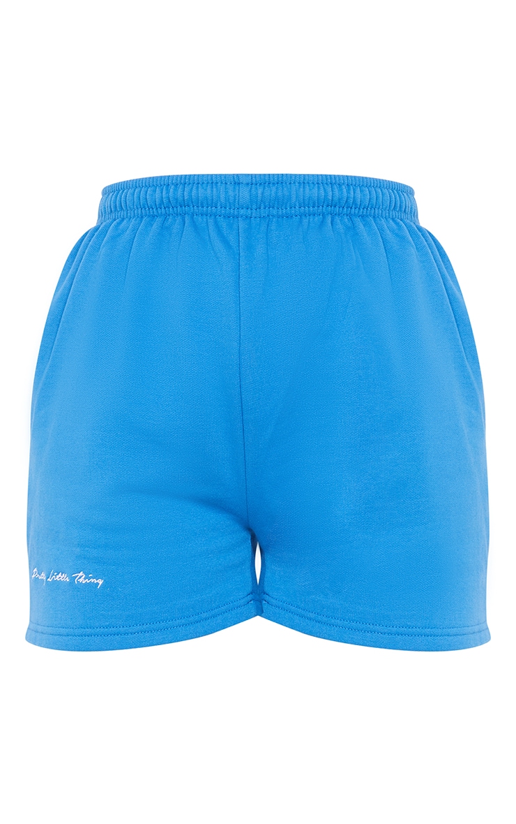 Prettylittlething Cobalt Blue Embroidered Shorts | PrettyLittleThing