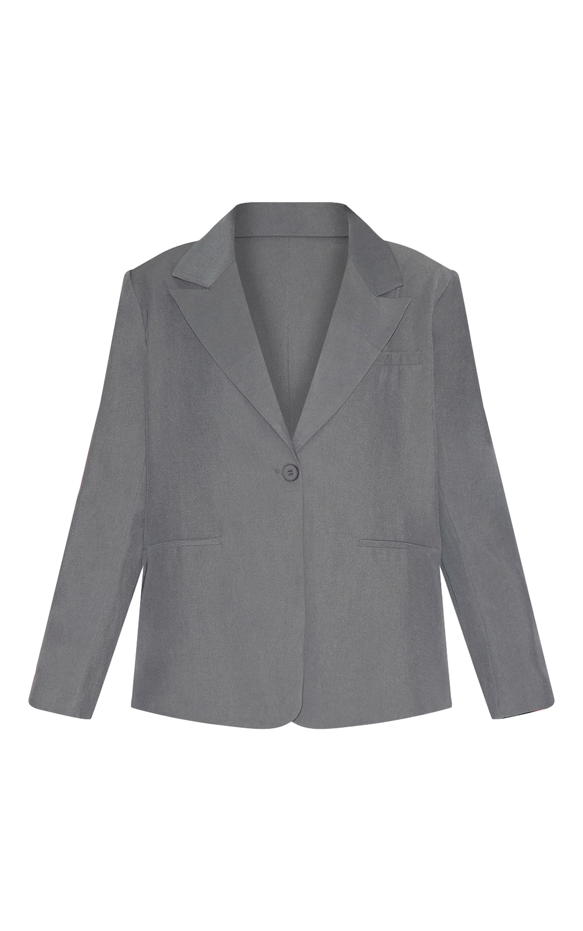 Plus Grey Oversized Exaggerated Collar Blazer | Plus Size ...