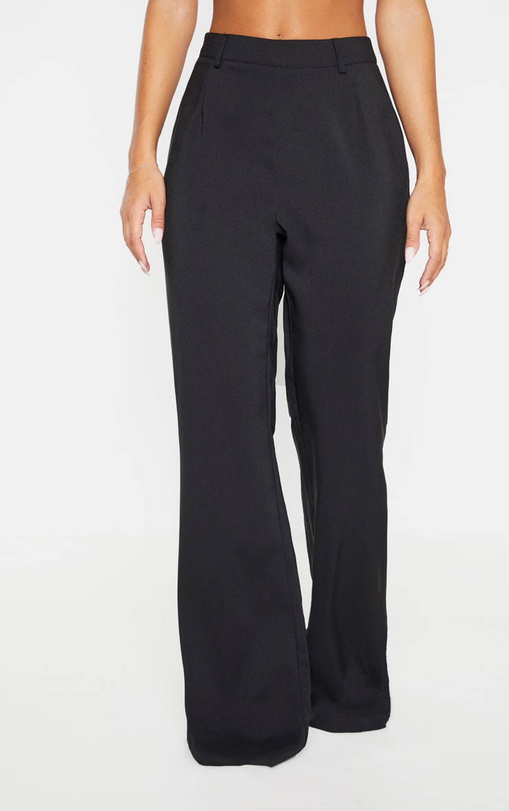 Black Flared Leg Trouser | Co-Ords | PrettyLittleThing QA