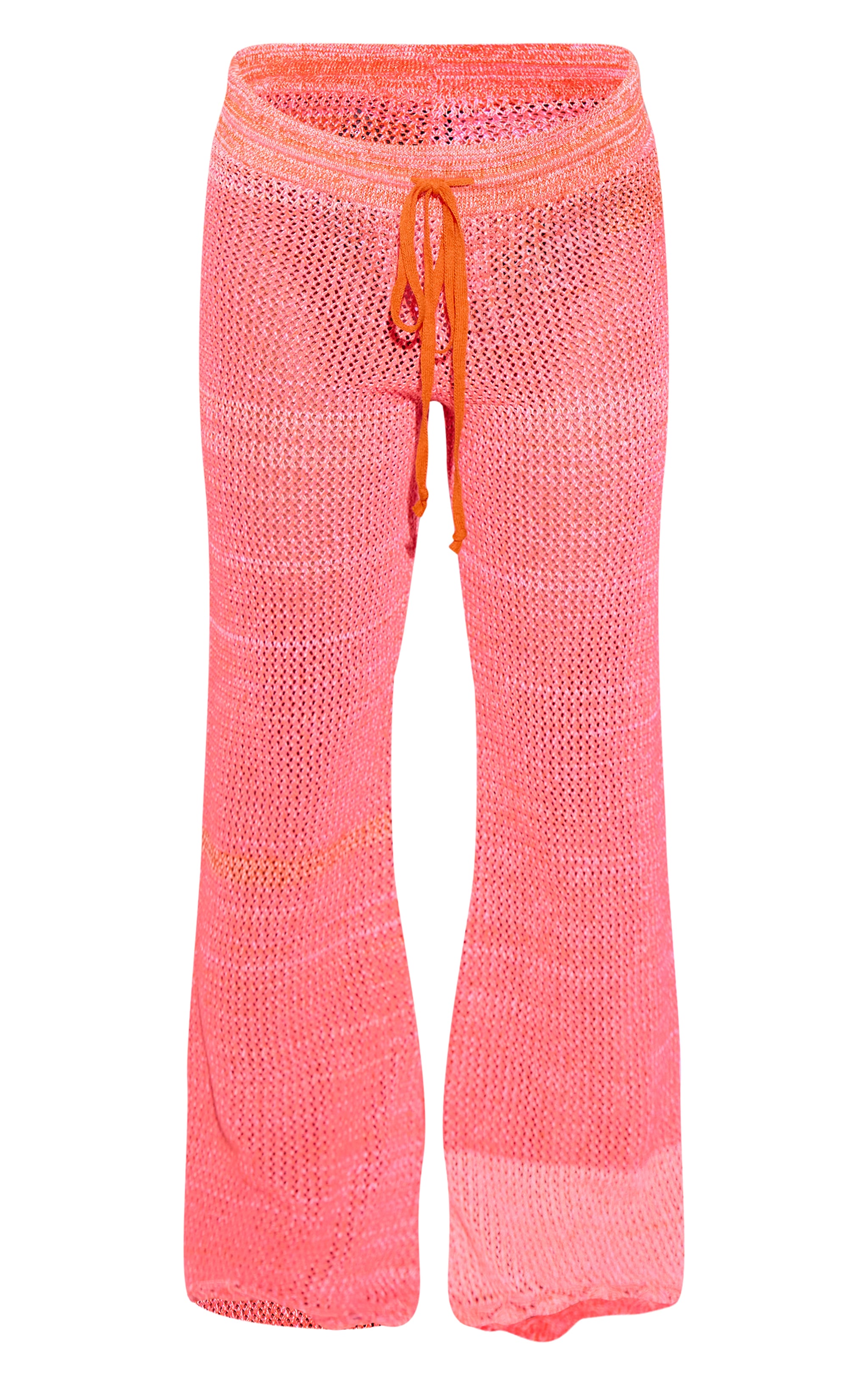 Red Marl Crochet Beach Pants | Swimwear | PrettyLittleThing USA