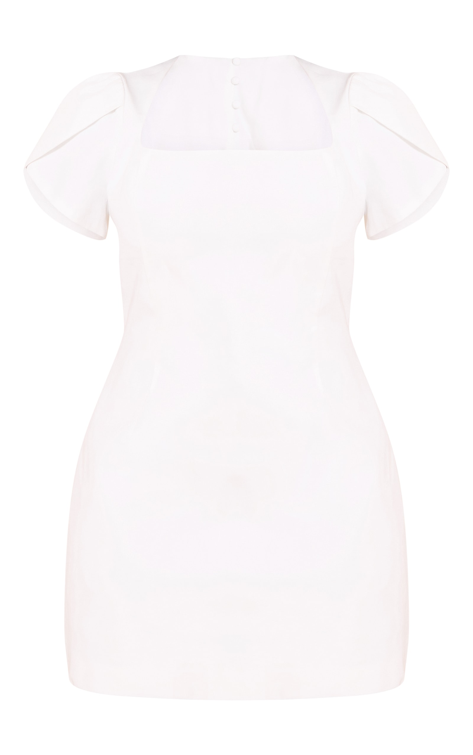 Shape White Square Neck Open Back Front Mini Dress | Shape ...