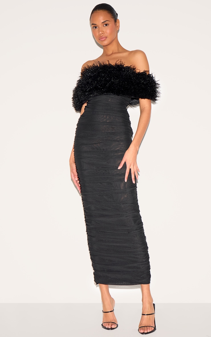 PLT Label Black Bandage Faux Shearling Dress | Dresses ...