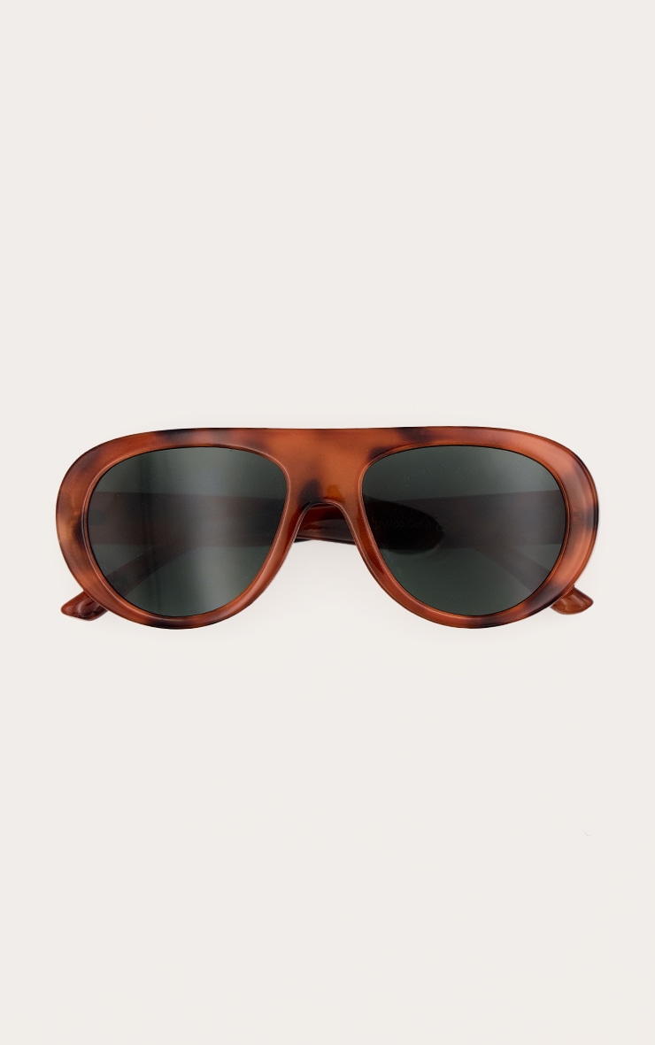 Orange Tortoiseshell Round Aviator Sunglasses | Accessories ...