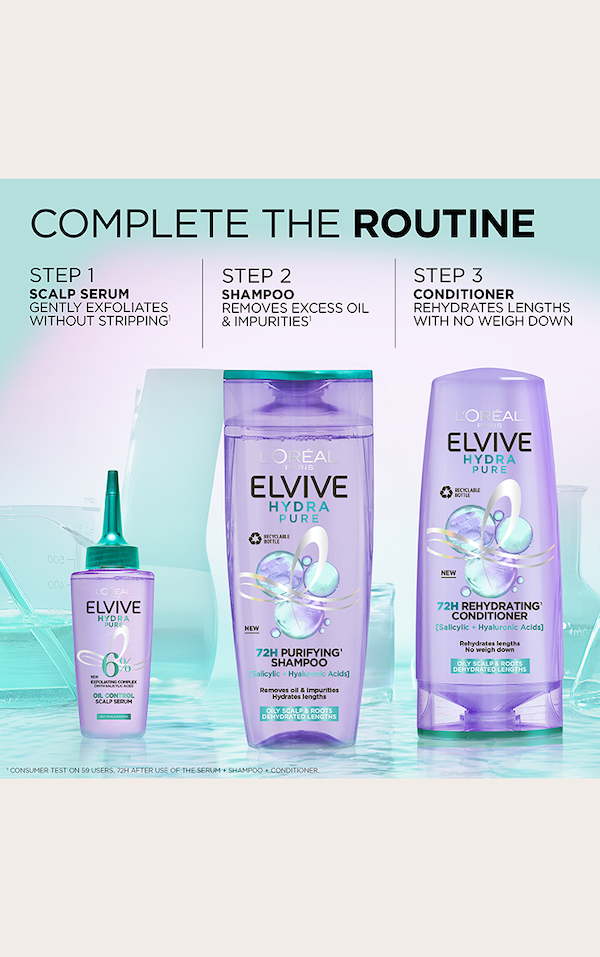 L’Oréal Paris Elvive Hydra Pure 72H Purifying Shampoo 400ml | Beauty | PLT