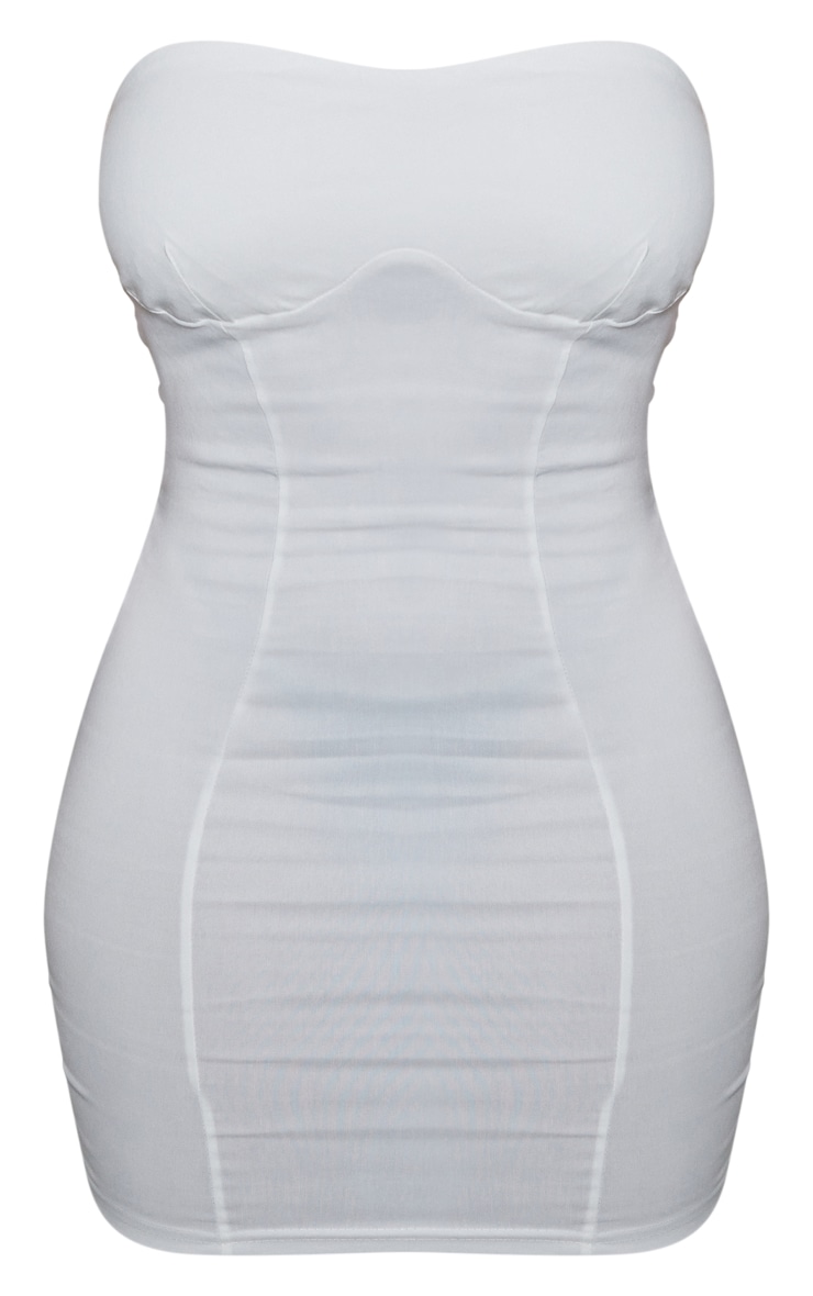 Shape Cream Stretch Woven Underbust Bodycon Dress | Shape | PLT
