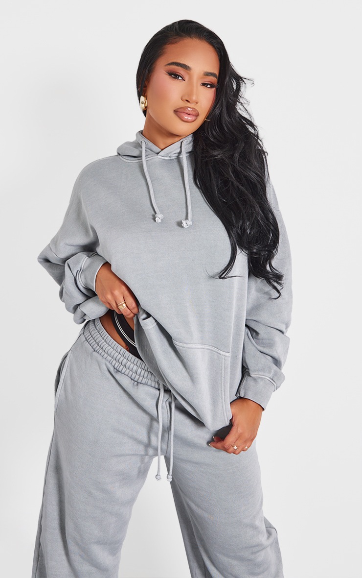 PRETTYLITTLETHING Shape Grey Hoodie | Shape | PLT