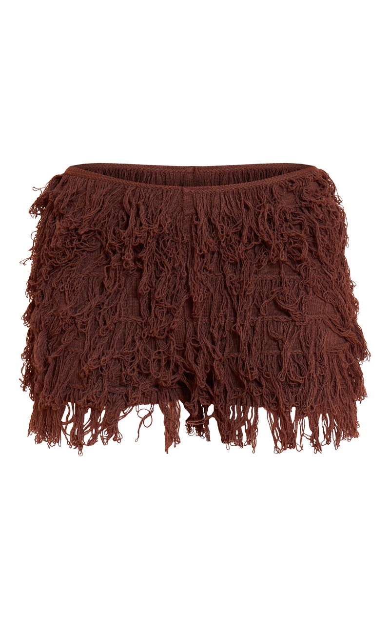 Petite Chocolate Loop Knit Mini Shorts | Petite | PLT USA