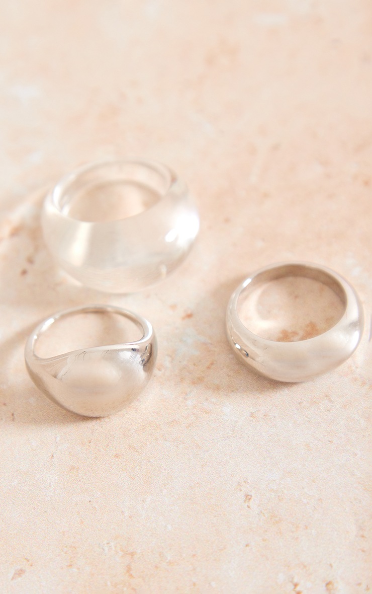 Clear Acrylic Mix Media Rings | Accessories | PLT