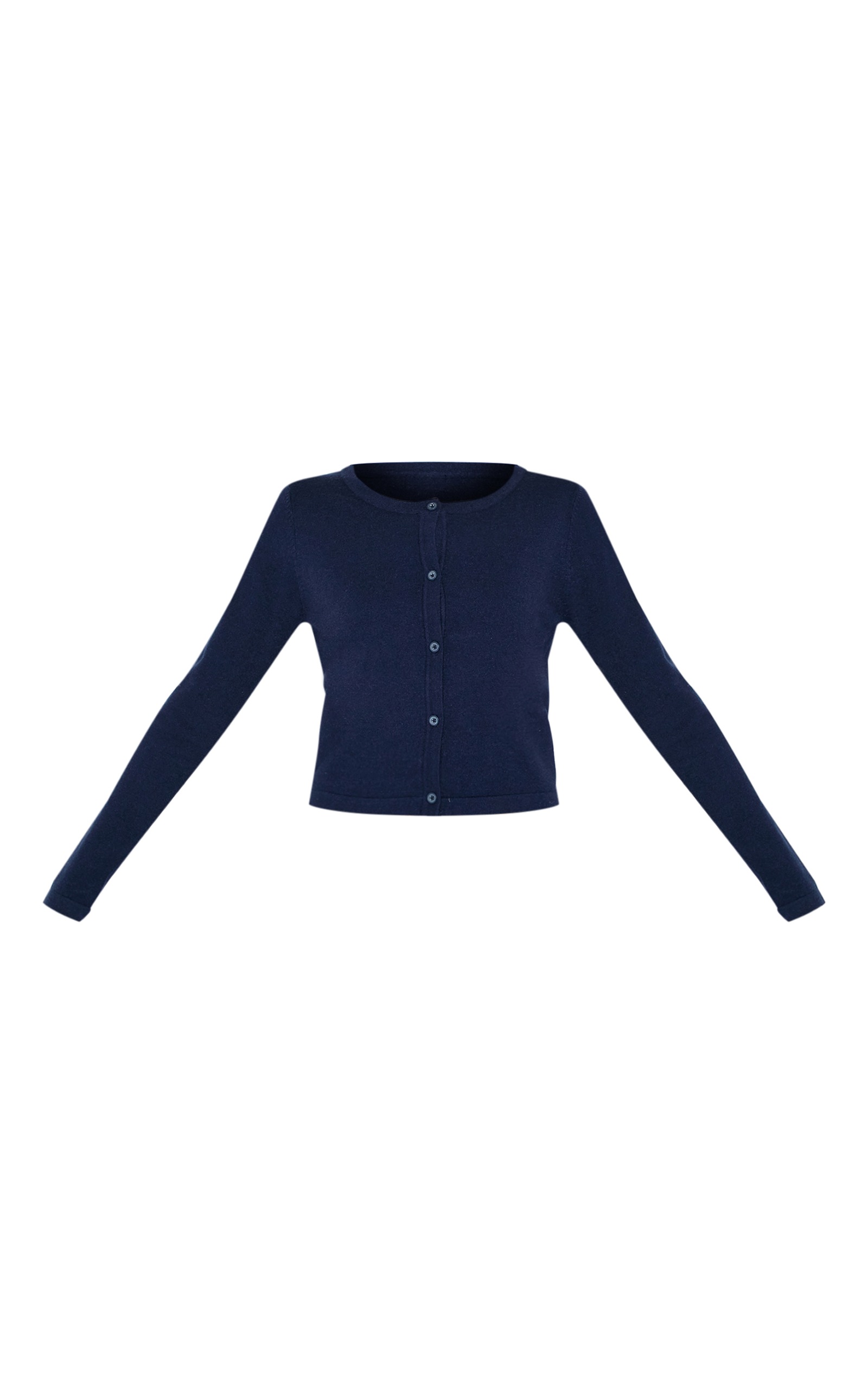 Navy Fine Knit Button Up Cardigan | Knitwear | PrettyLittleThing AUS